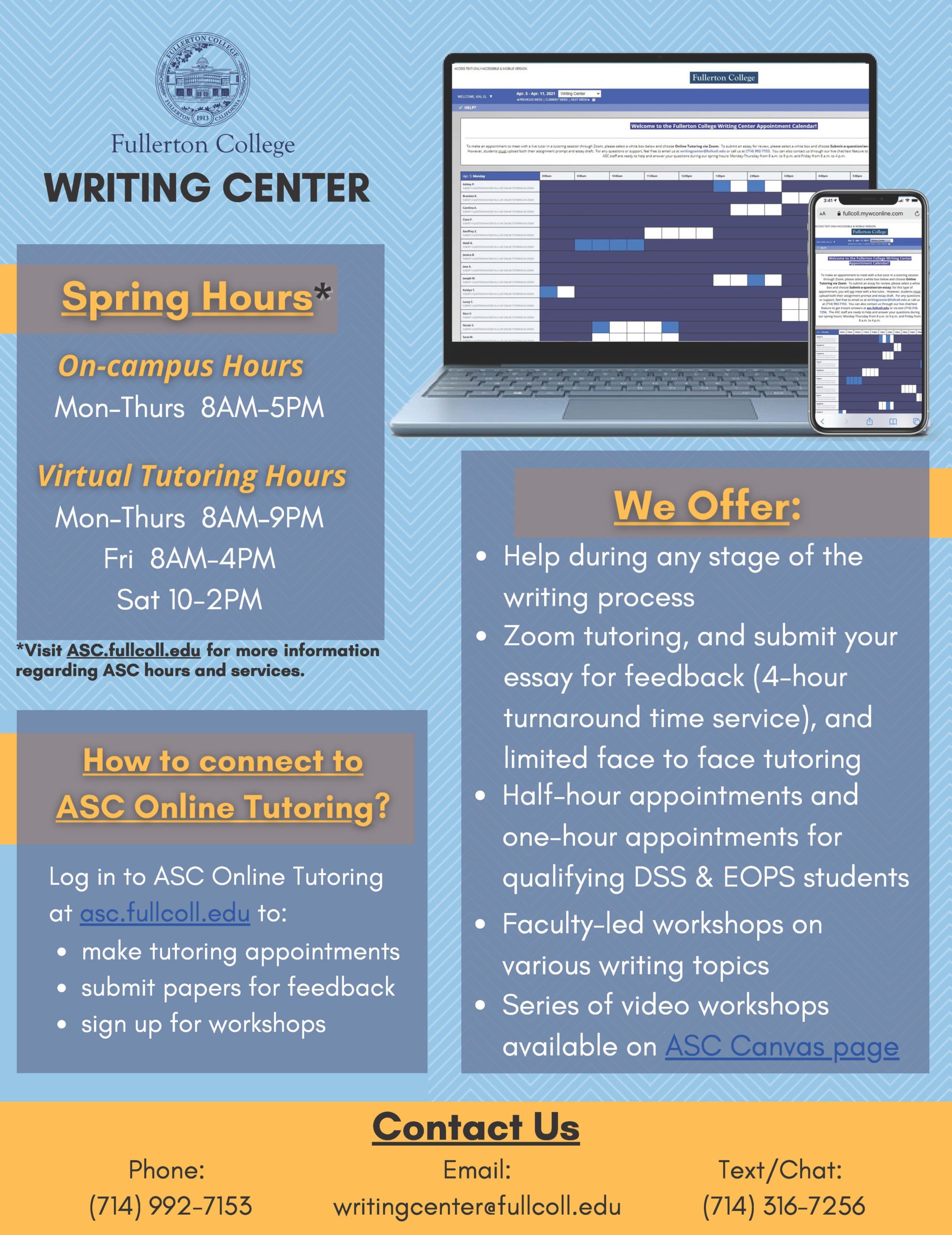 Writing Center | Academic Support Center