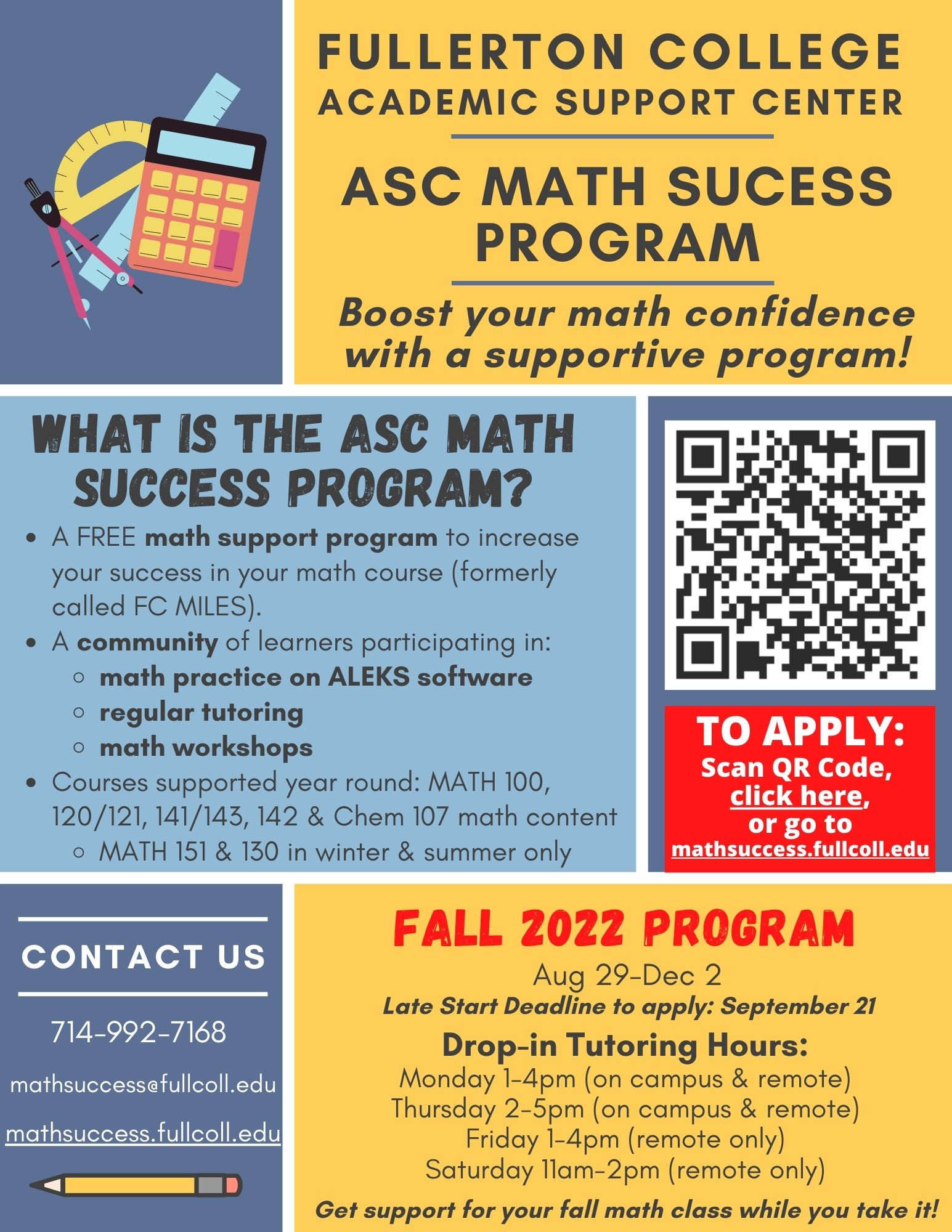 Math Success Program | Academic Support Center