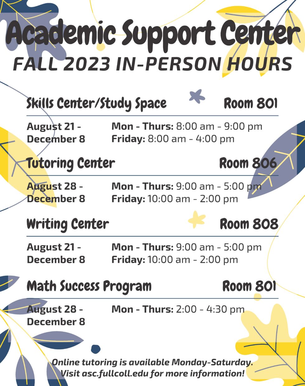 Academic Support Center | The ASC provides services to promote student ...