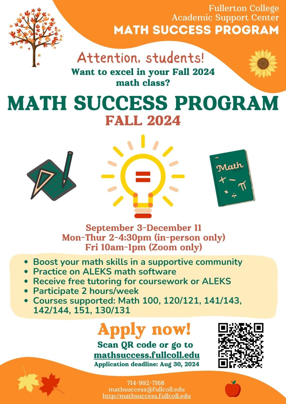 Math Success Program | Academic Support Center
