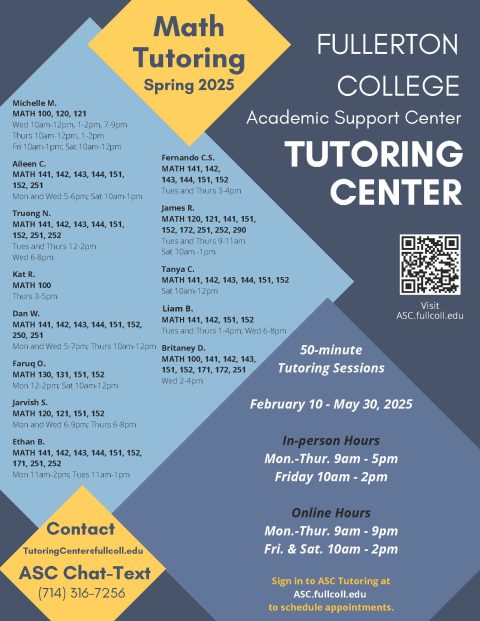 Math and Science Tutoring | Academic Support Center